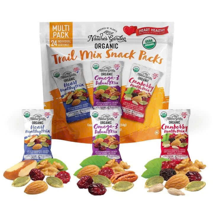 Hạt Tổng Hợp hữu cơ Organic Trail Mix Snack Packs 816g của Nature ...